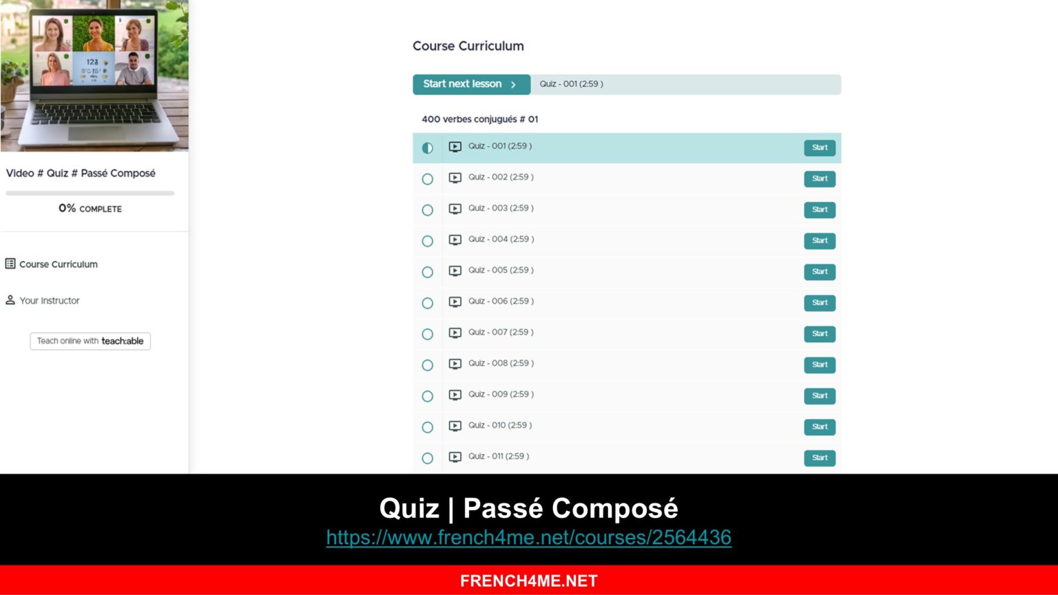 Le cours de français du jour I Quiz | Passé Composé – French4me.news